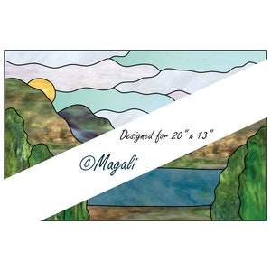 Landscape Stained Glass Pattern - Etsy