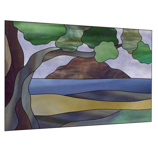 Stained Glass Landscape - Etsy