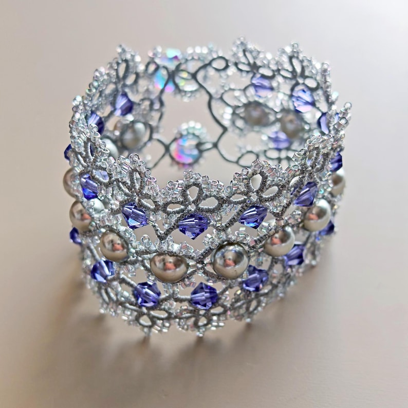 Elegant Tatting Jewelry Pattern: Necklace, Bracelet & Earrings Tutorial ...