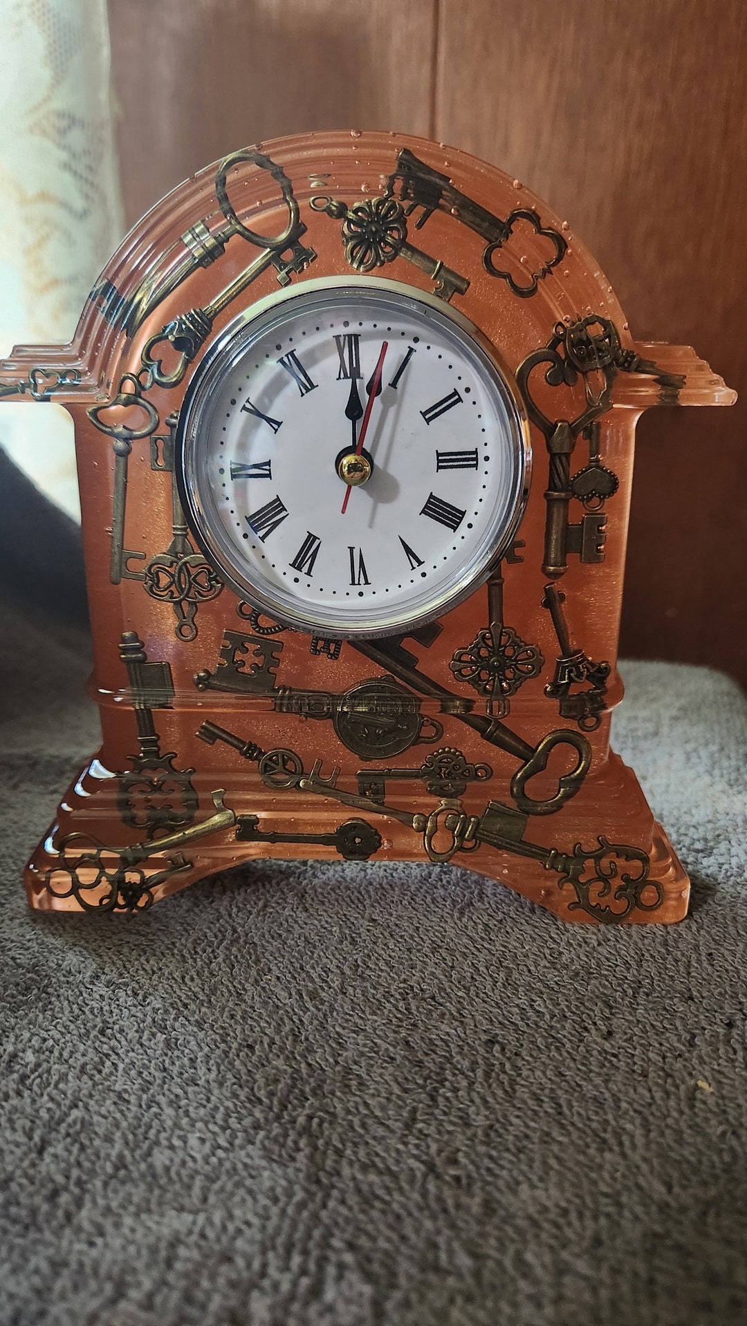 Handmade Key Time Table Clock - Etsy