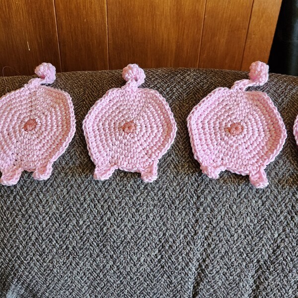 Crochet Pig Coasters - Etsy