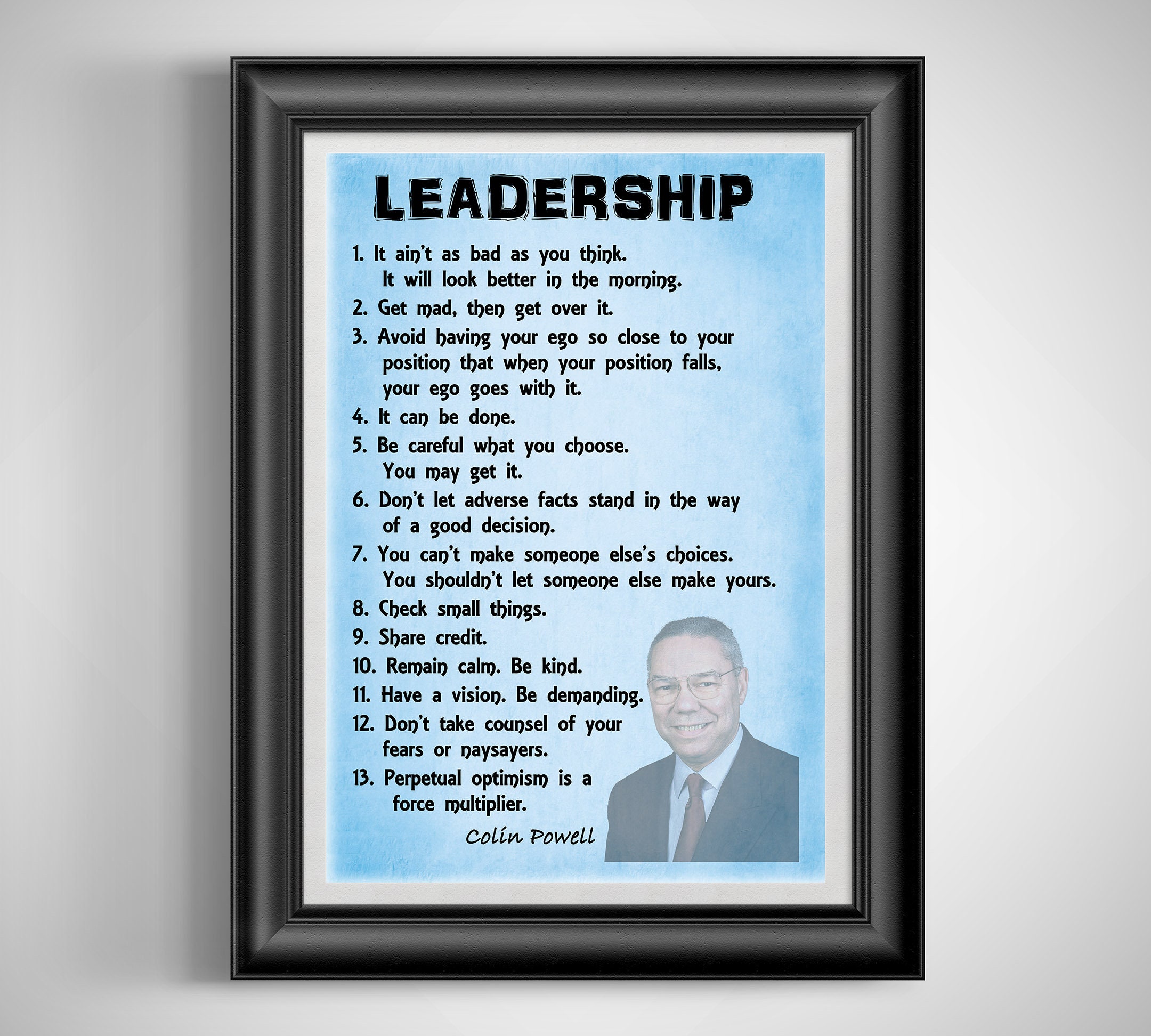 Colin Powell's 13 Rules of Leadership Gifts Success Quotes Colin Powel ...