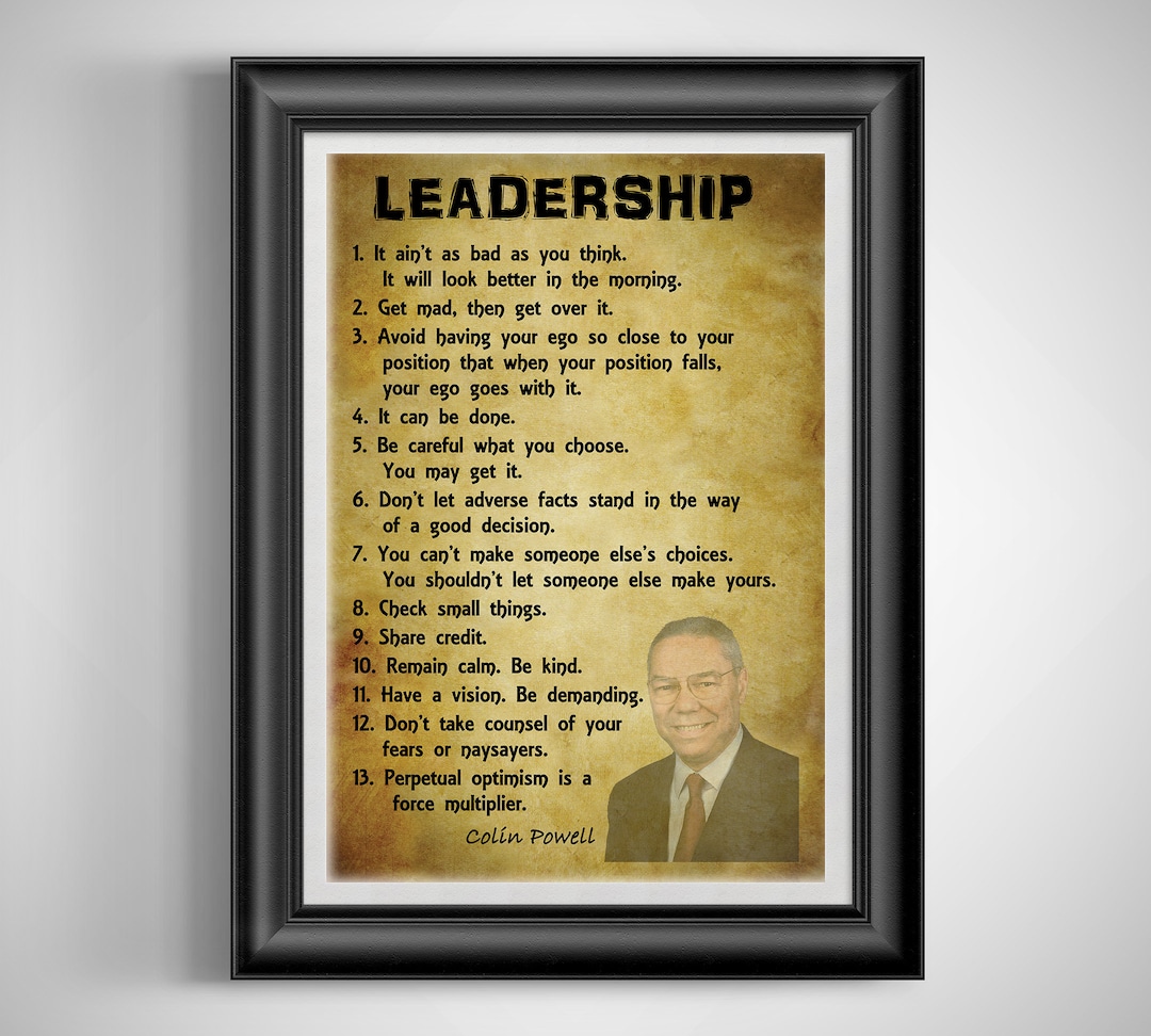 Colin Powell's 13 Rules of Leadership Gifts Success Quotes Colin Powel ...