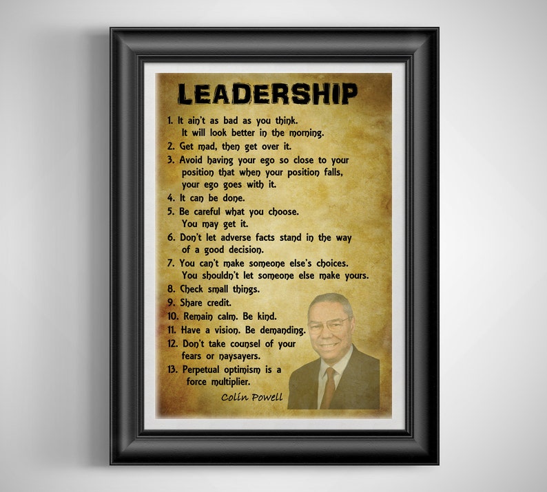 Colin Powell's 13 Rules of Leadership Gifts Success Quotes Colin Powel ...