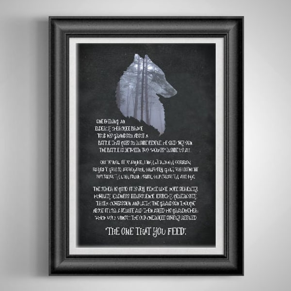 The Two Wolves Art - Etsy
