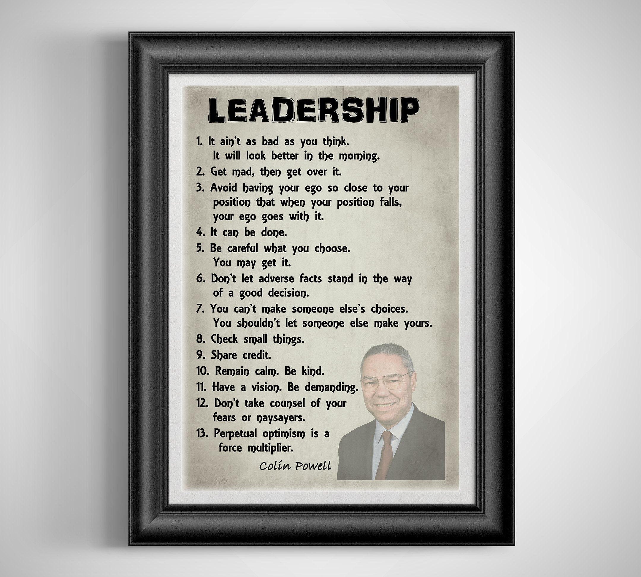 Colin Powell's 13 Rules of Leadership Gifts Success Quotes Colin Powel ...