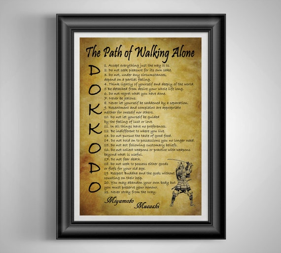 Dokkodo Samurai Art Samurai Poster Samurai Wall Art Japanese - Etsy