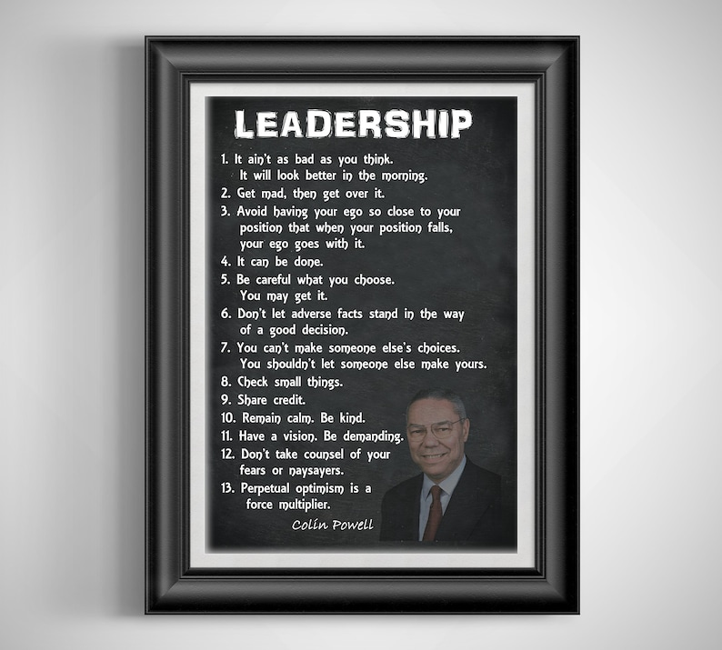 Colin Powell's 13 Rules of Leadership Gifts Success Quotes Colin Powel ...
