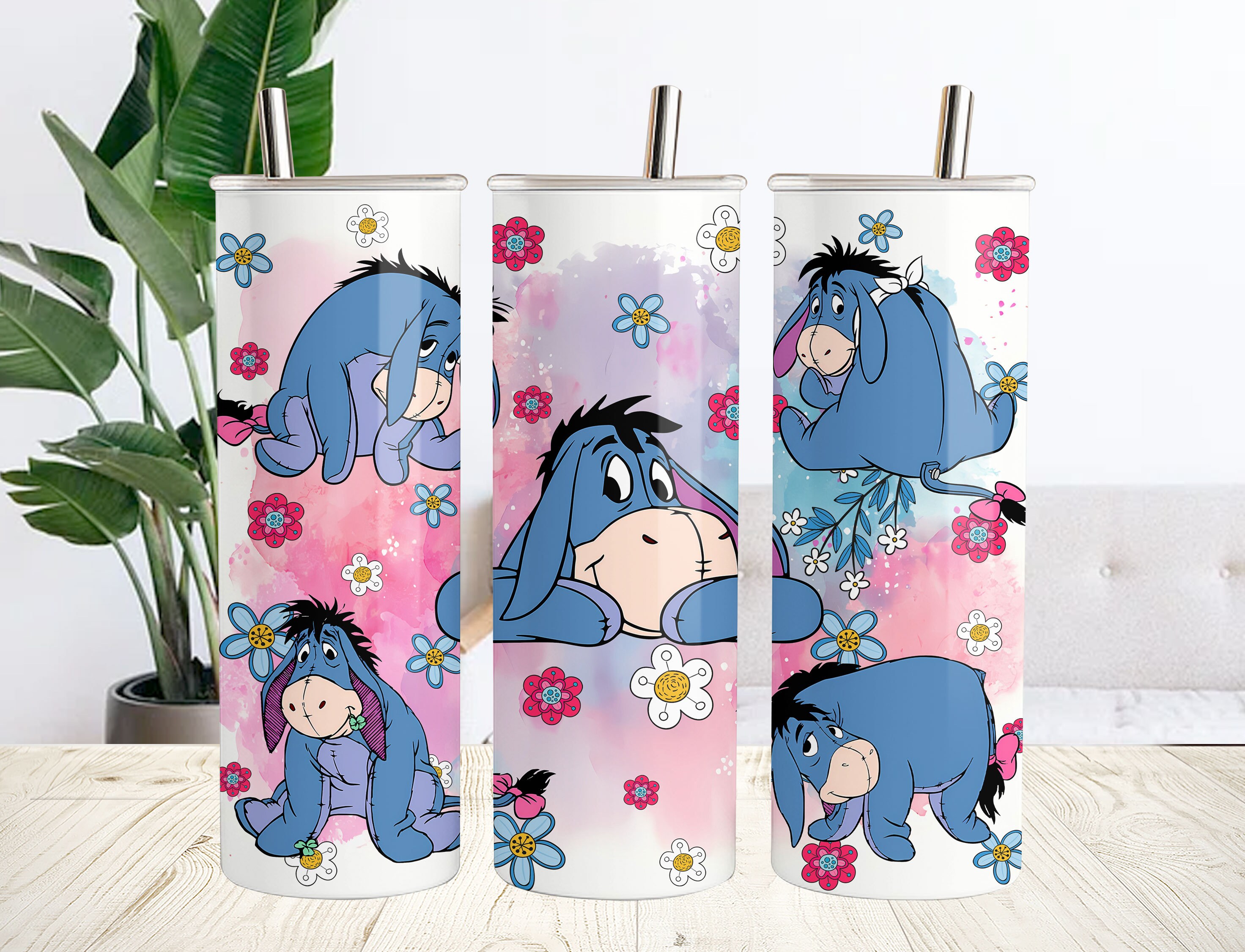 Tye Dye Flower Winnie Pooh Bear 20oz Skinny Tumbler Sublimation Ddisney ...