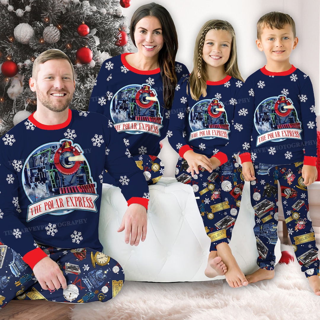 Christmas Family Pajamas Set Xmas Family Outfit Christmas on Polar ...