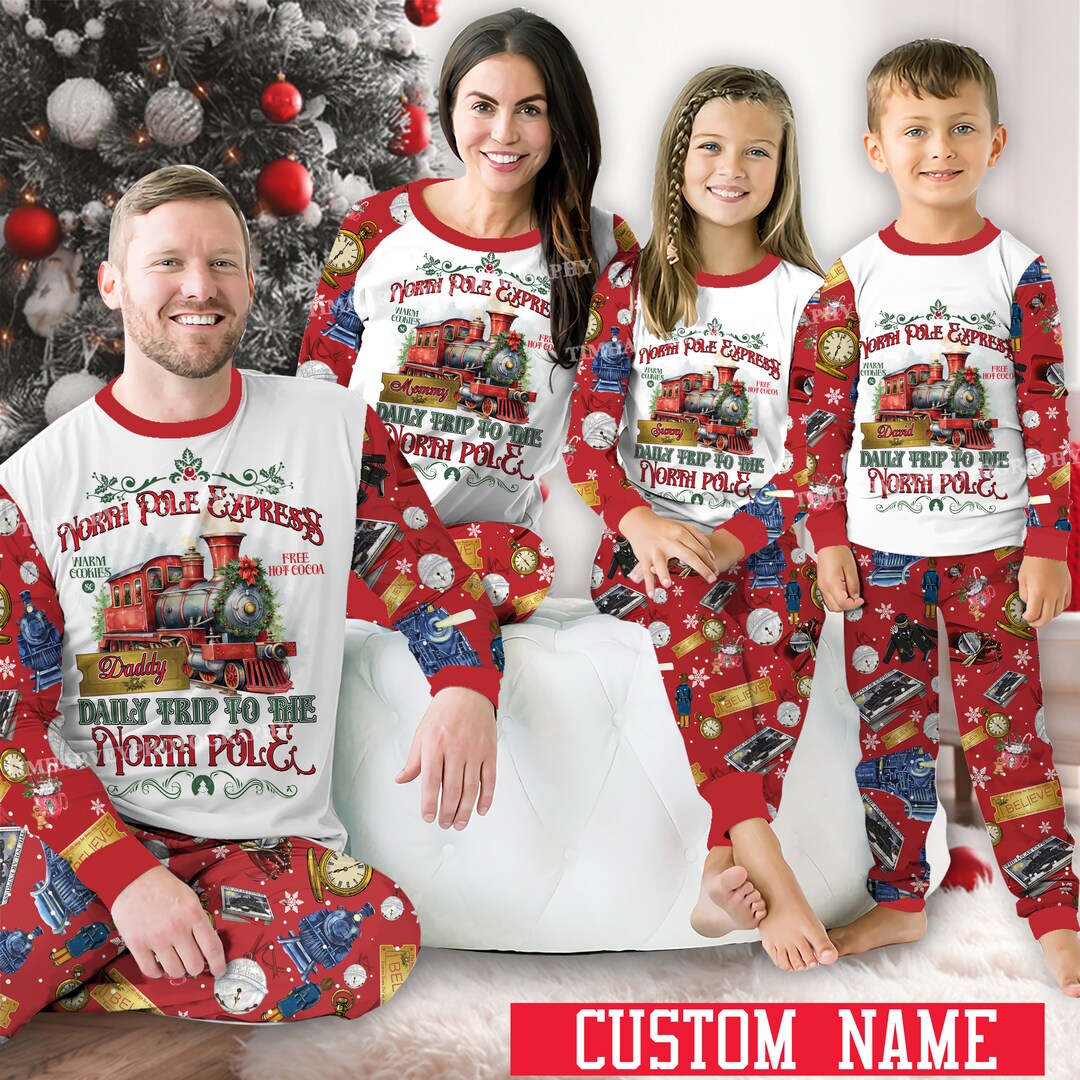 Personalized Christmas Family Pajamas Set Custom Christmas on - Etsy