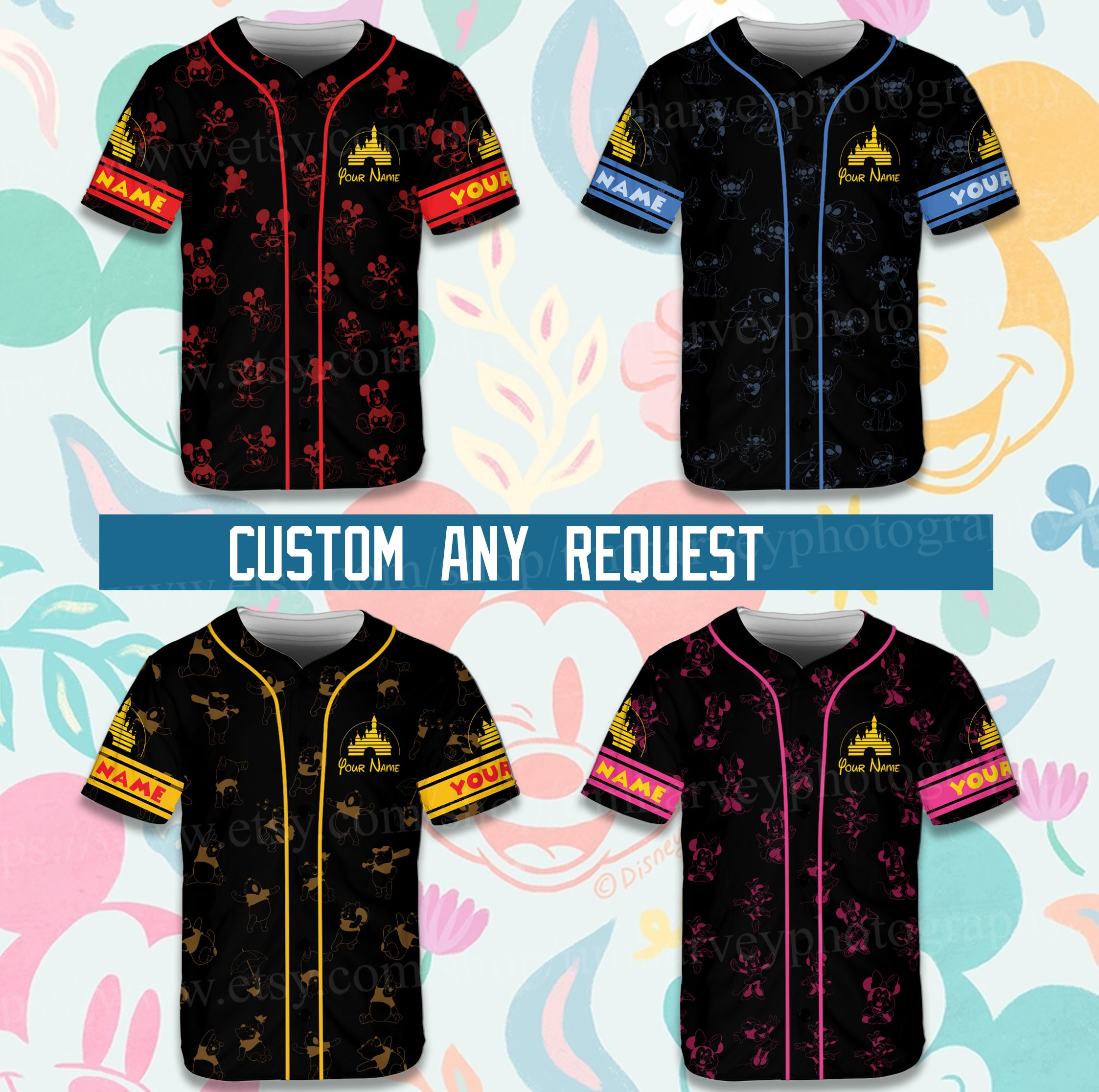 Custom Ddisneyland Baseball Jersey Ddisney Vacation Matching Jersey ...