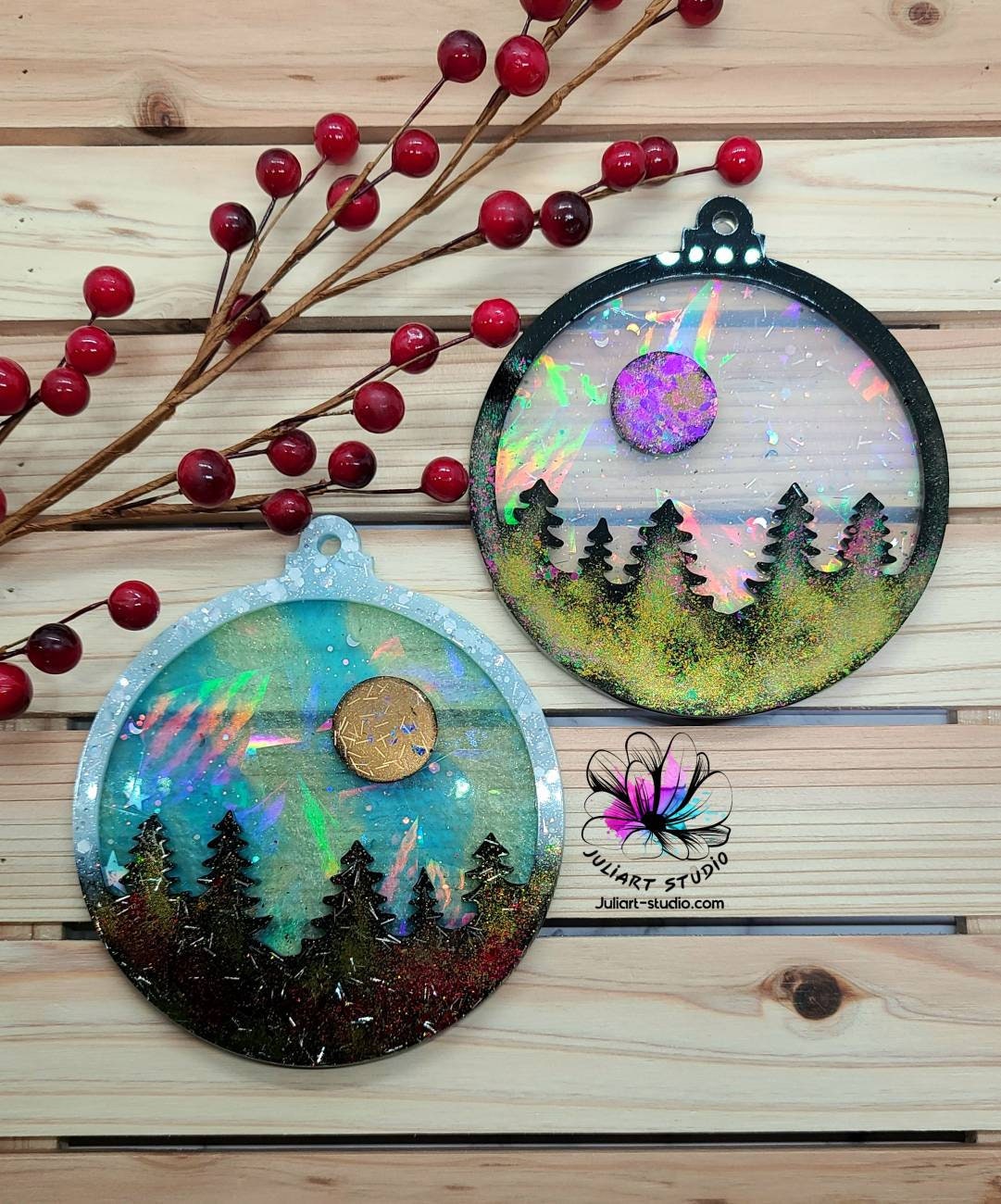 4.5 Inch Holographic Bauble FOREST Silicone Mold for Resin Casting - Etsy