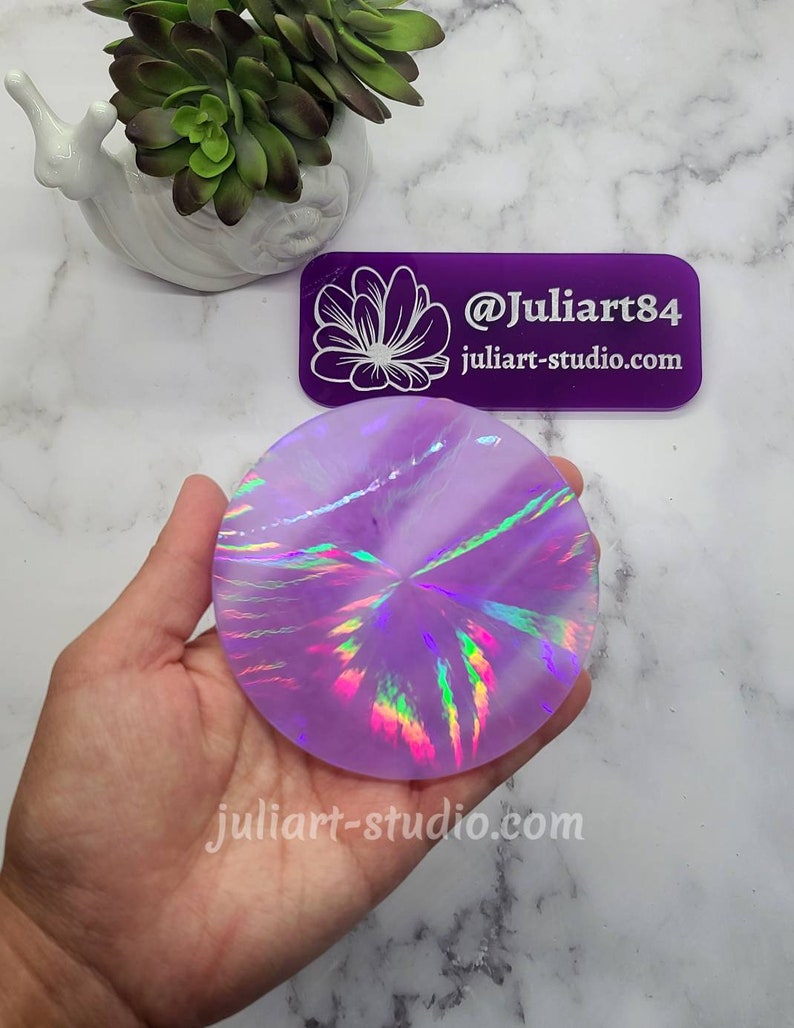 3.75 Inch Holographic ROUND INSERT Silicone Mold for Resin - Etsy