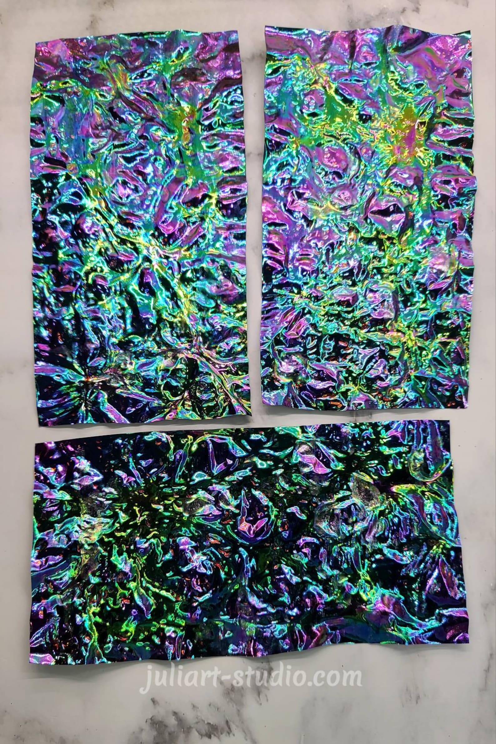 IRIDESCENT DICHROIC SHEET for Resin Art - High Gloss Purple (not Sold ...