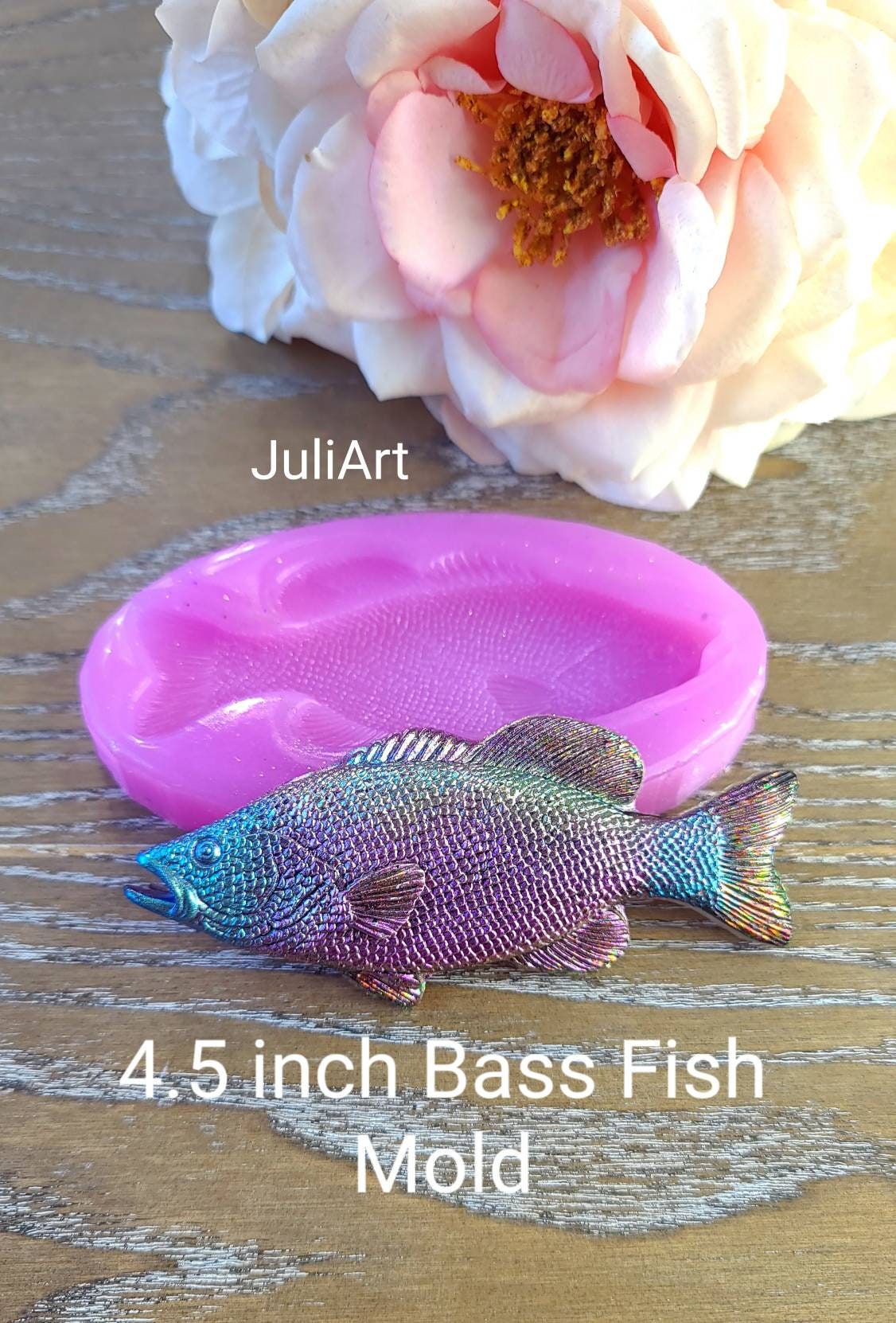 4.5 Inch 3D Bass Fish Silicone Mold for Resin Casting - Etsy