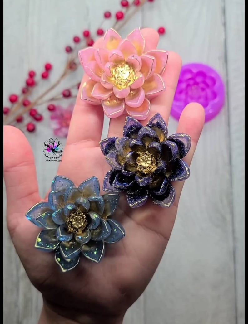 3D Lotus Silicone Mold for Resin Casting - Etsy