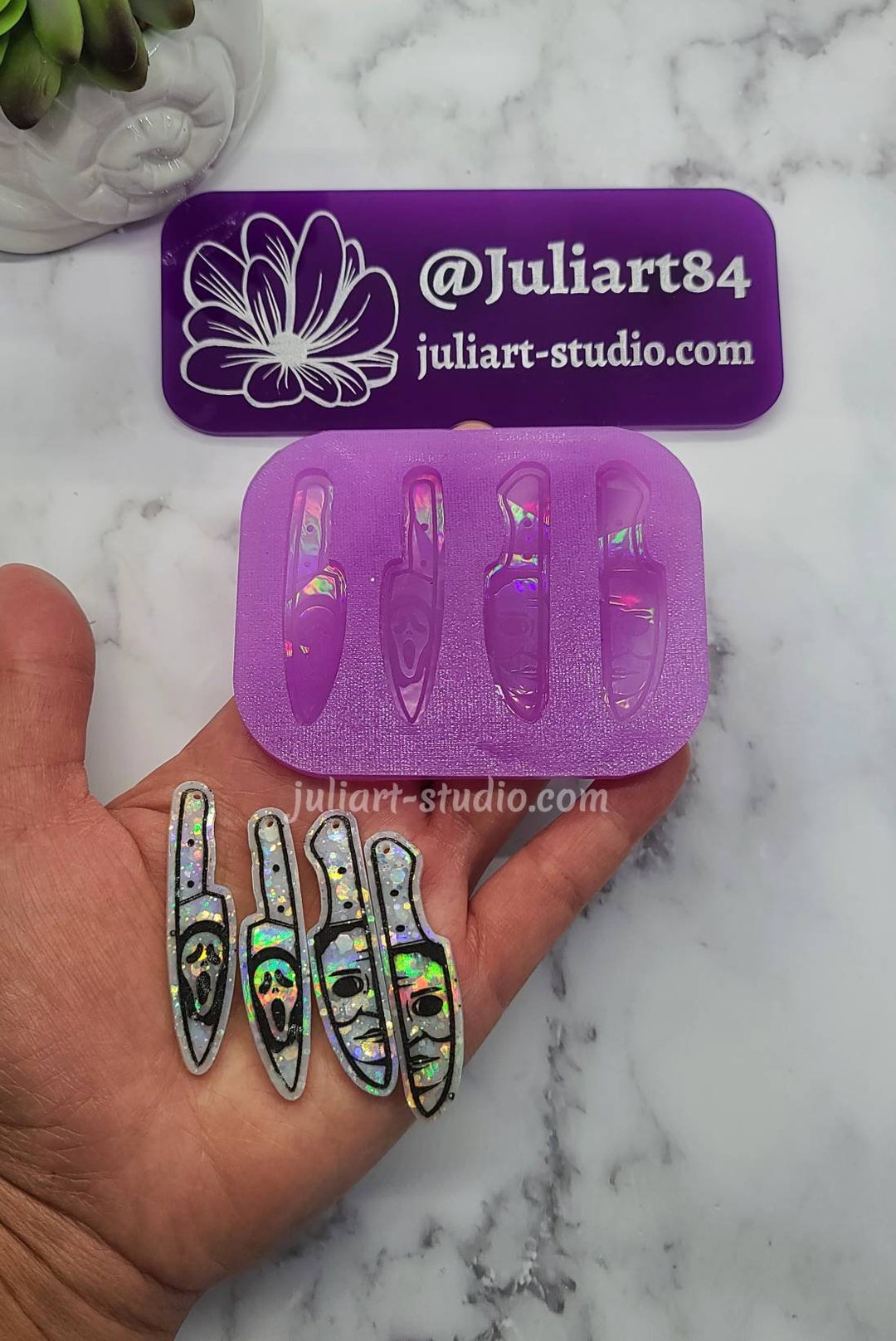 2 Inch HOLO Knife Earrings Silicone Mold for Epoxy Resin Casting - Etsy