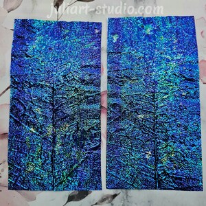 IRIDESCENT DICHROIC SHEET for Resin Art- Glossy Blue Leaf (not Sold as ...