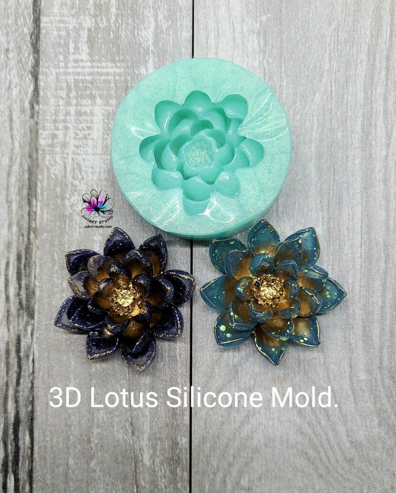 3D Lotus Silicone Mold for Resin Casting - Etsy