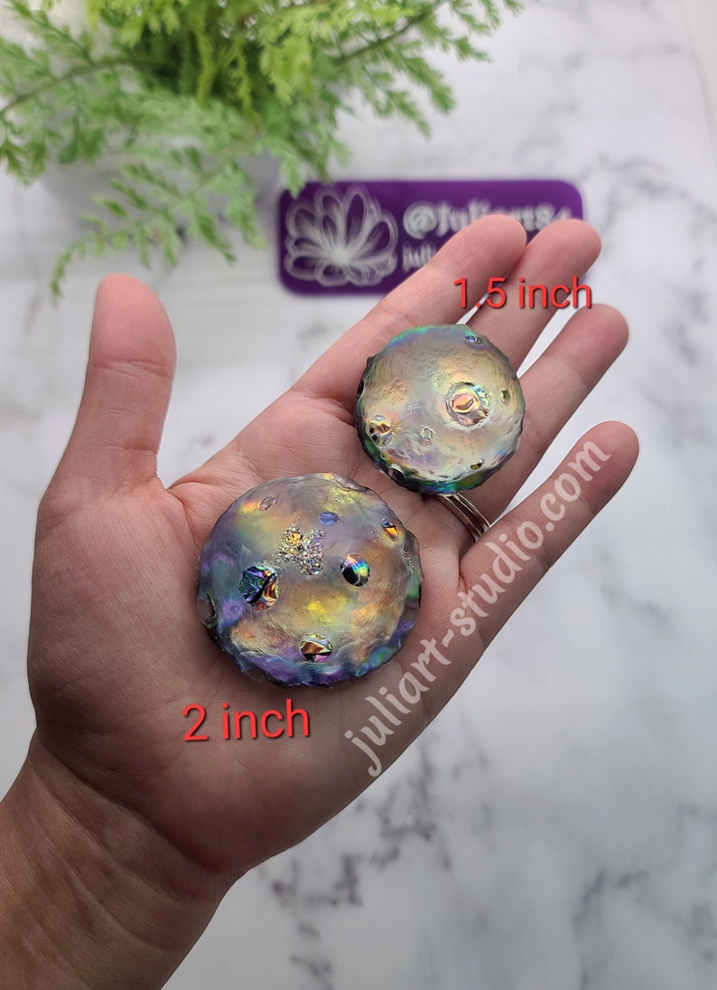 Half-sphere 3D Crater Moon Silicone Mold for Resin Casting - Etsy