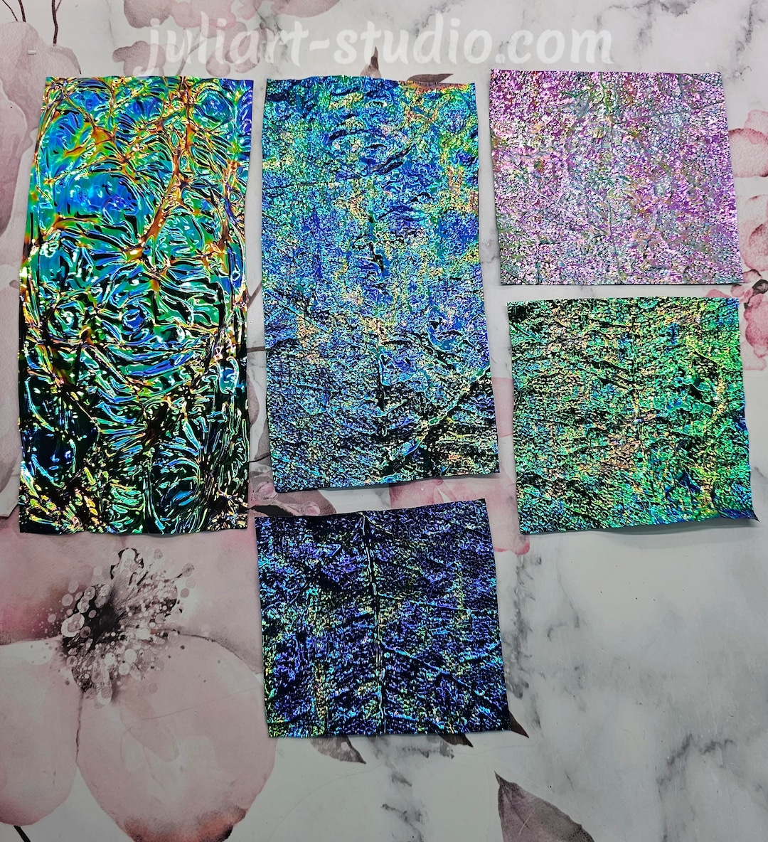 IRIDESCENT DICHROIC SHEET for Resin Art Bundle of 5 Sheets - Etsy