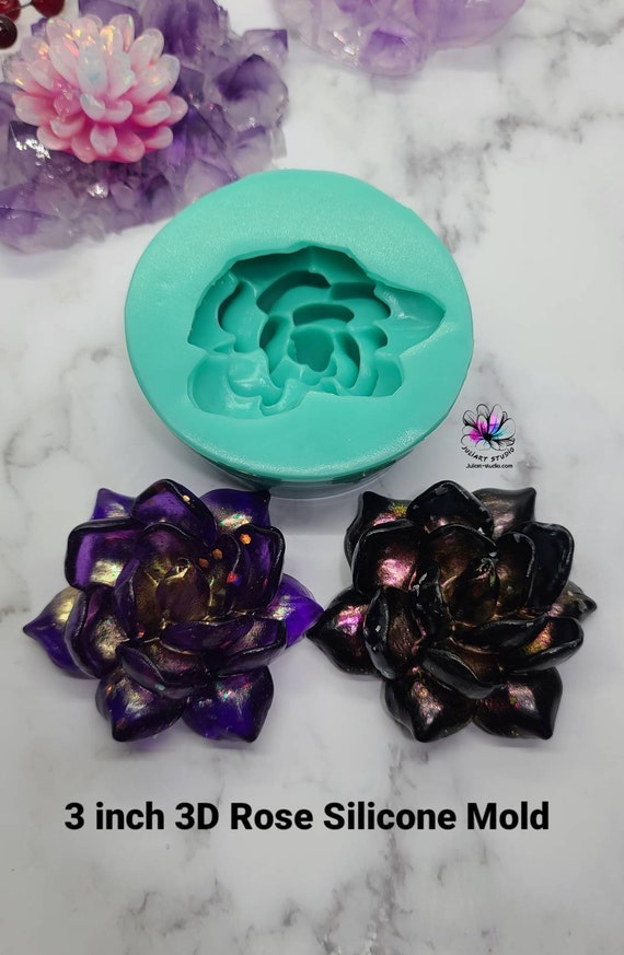 3D Rose Silicone Mold for Resin Casting - Etsy