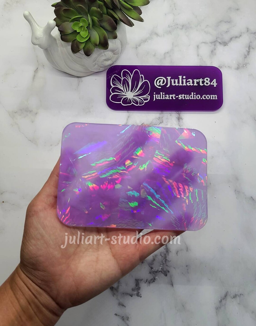 3.5x5 Inch Holographic RECTANGULAR INSERT Silicone Mold for Resin ...