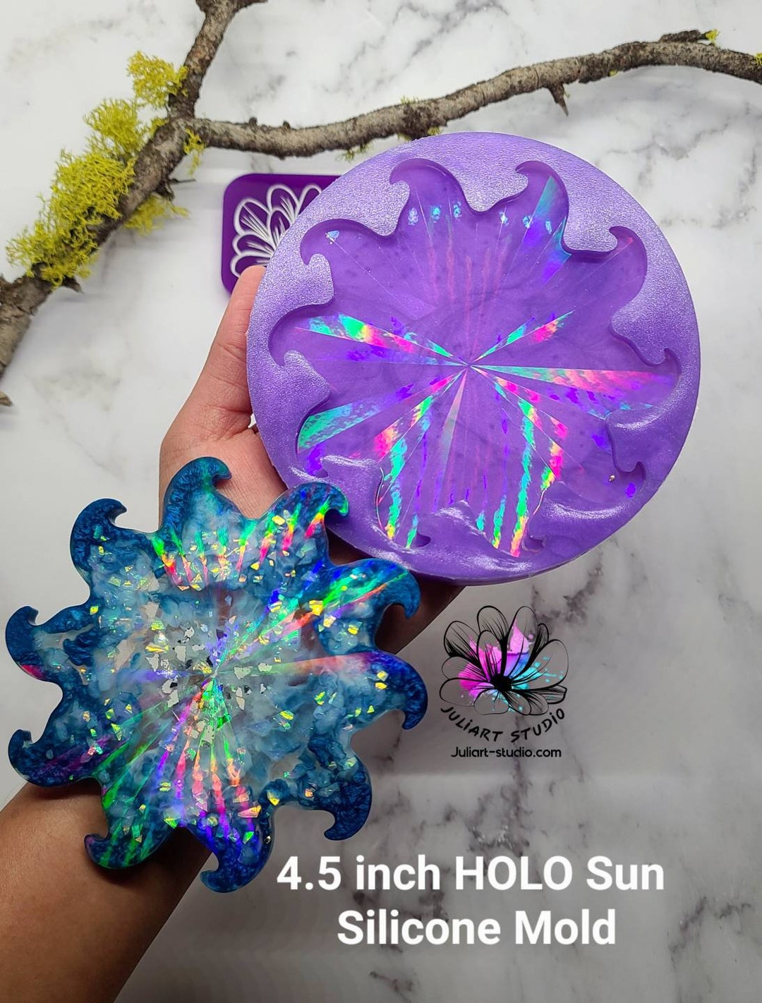 4.5 Inch Holographic Sun Silicone Mold for Resin Casting - Etsy