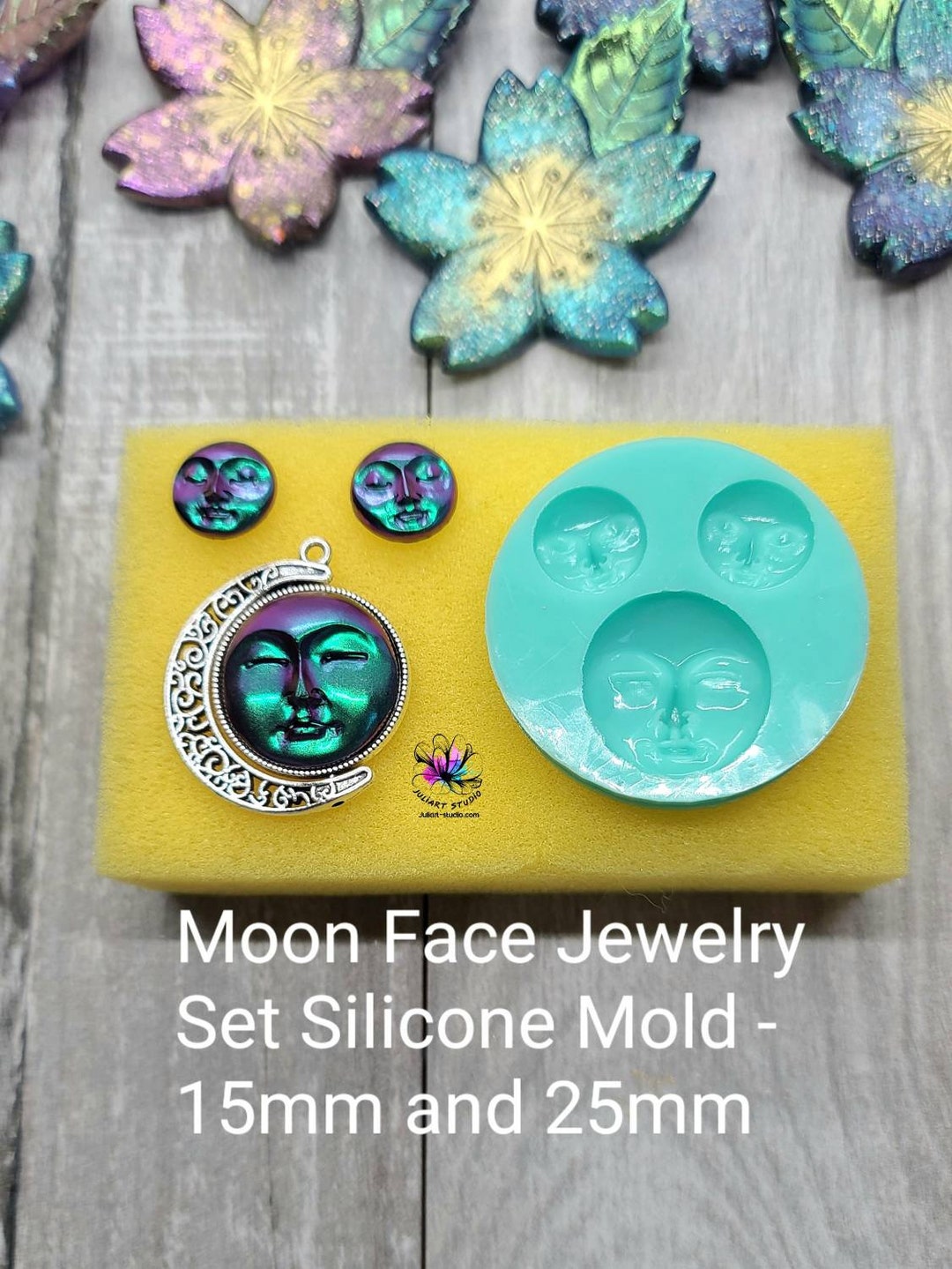 Moon Face Jewelry Set Silicone Mold 15mm and 25mm - Etsy