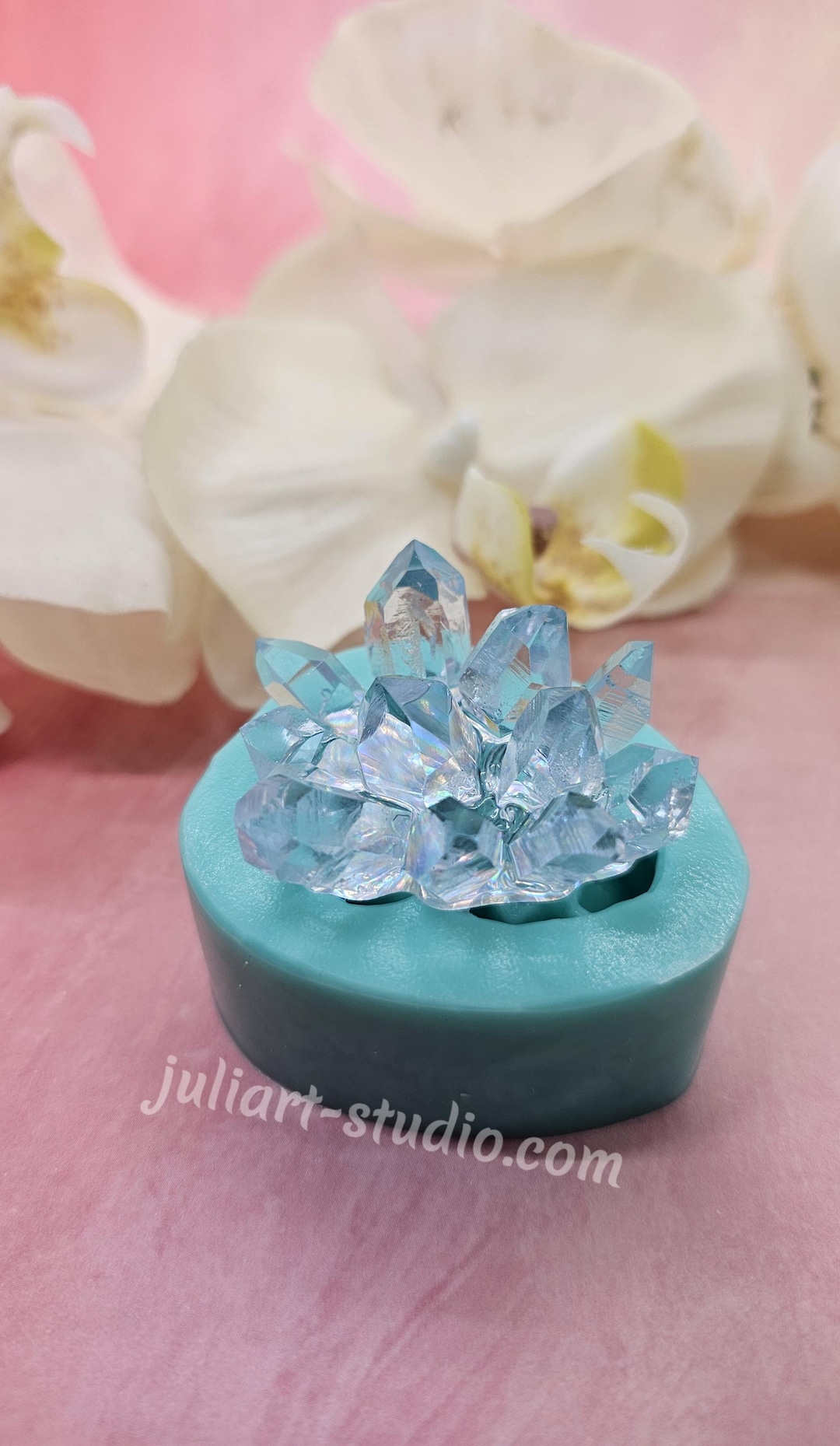 1.9 inch Crystal Cluster Silicone Mold for resin casting (CM#001) - Etsy 日本