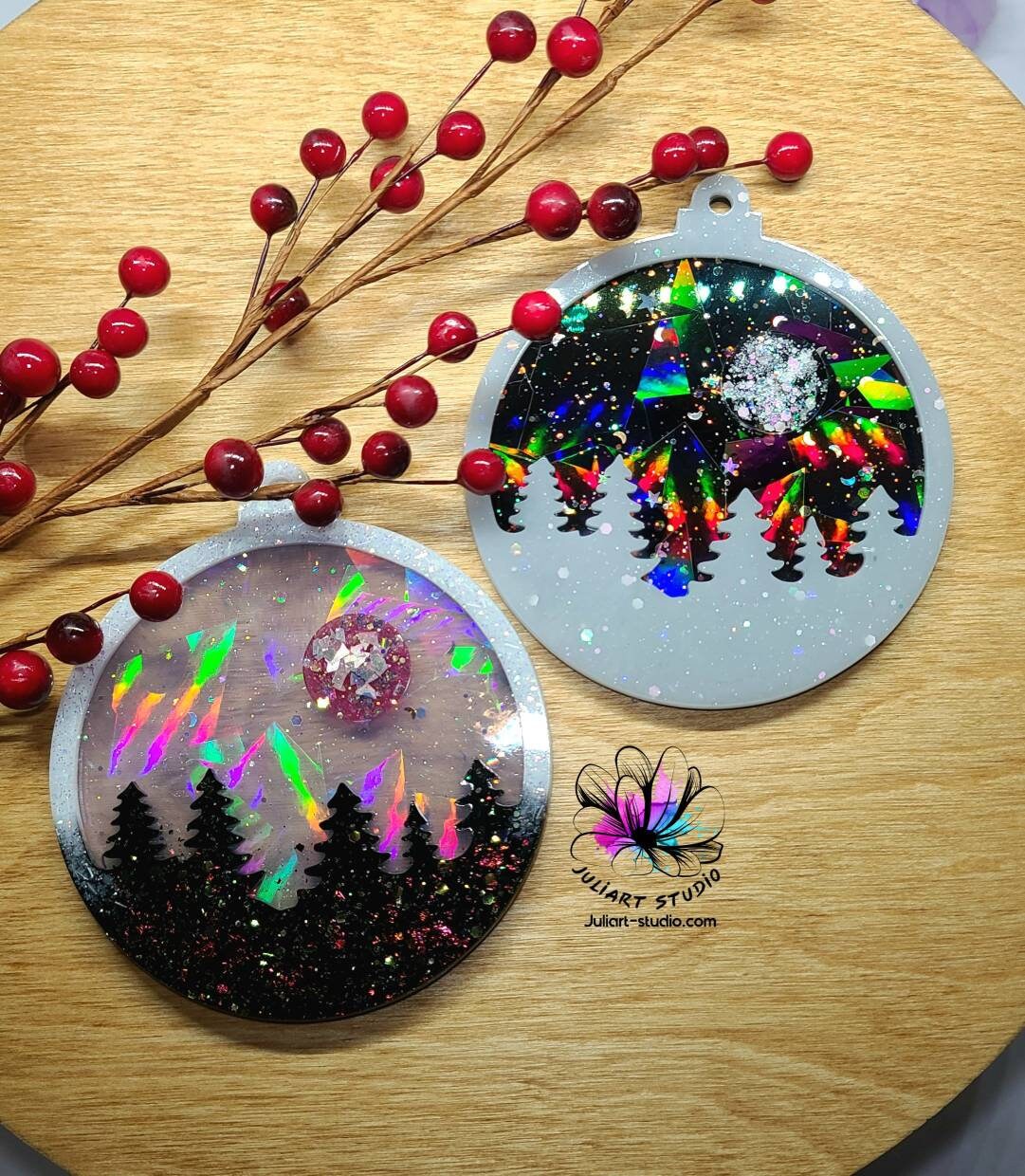4.5 Inch Holographic Bauble FOREST Silicone Mold for Resin Casting - Etsy