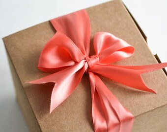 Coral ribbon | Etsy