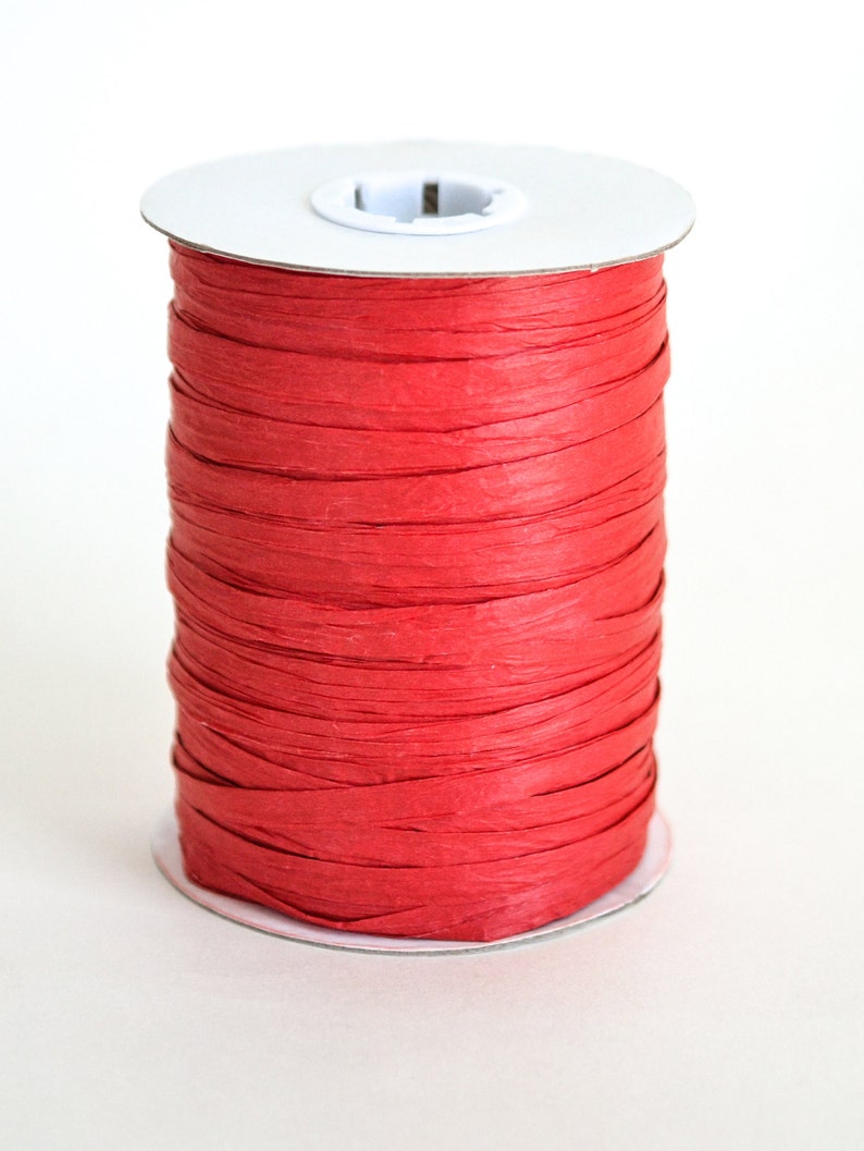 Hot Red Raffia, Quality Paper Ribbon, Gift Wrapping and Packaging ...