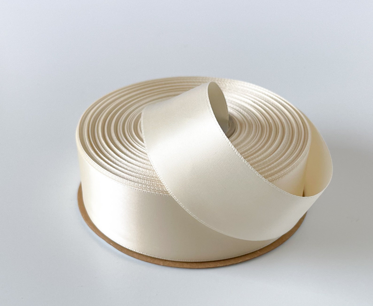 Satin Ribbon, Double Faced, Gold Ivory, Gray, Neutral Colors, Gift ...