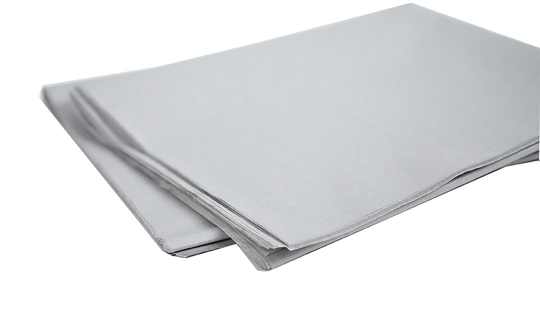 Tissue Paper Gray, 24 Large Folded Sheets, Light Grey, Wrapping Paper ...