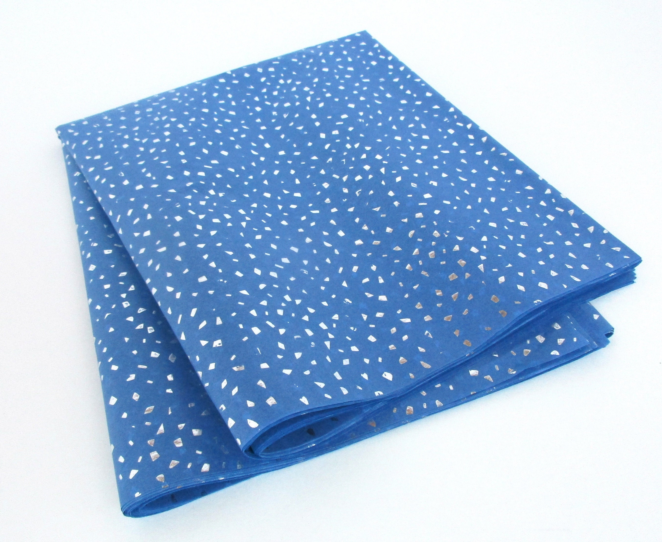 Printed Tissue Paper 10 Large Folded Sheets Silver Sparkle | Etsy