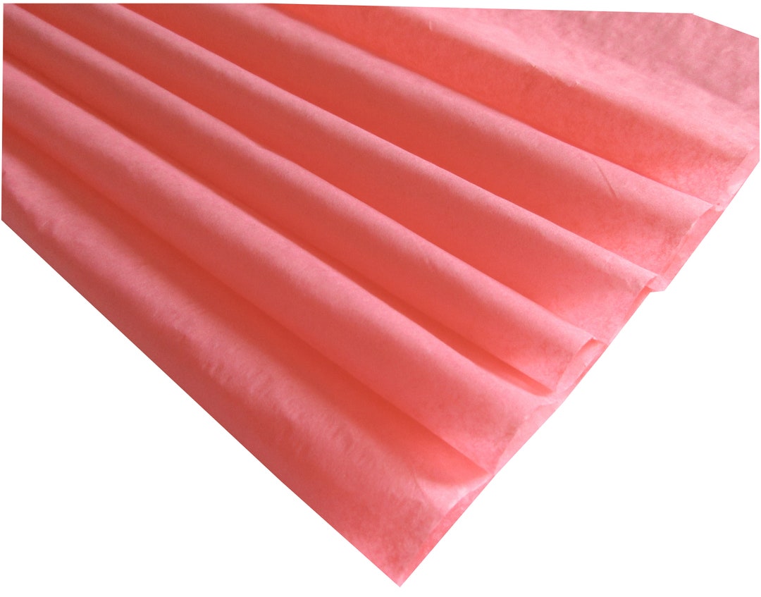 Tissue Paper Coral Pink, 24 Large Folded Sheets, Wrapping Paper, Gift ...