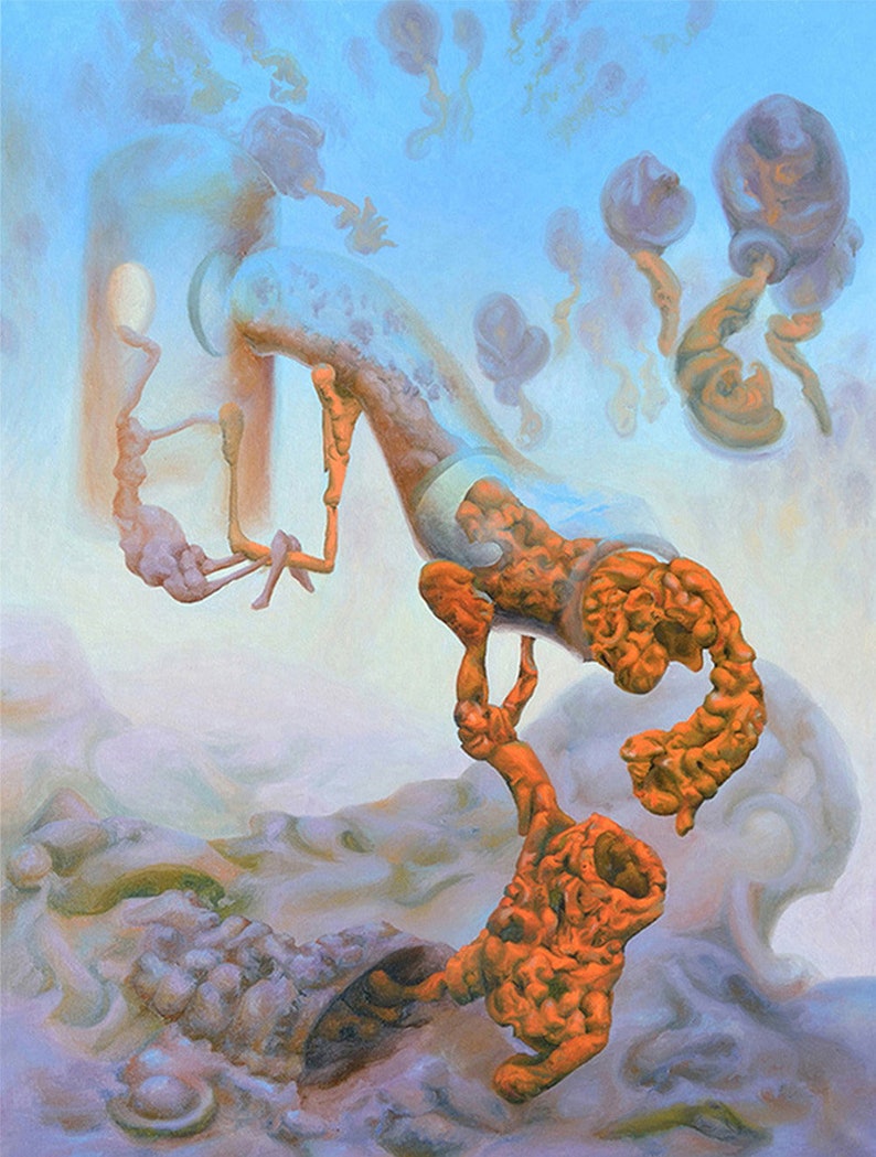 Trippy Art Surrealism Psychedelic Painting Vibrant Wall - Etsy Denmark