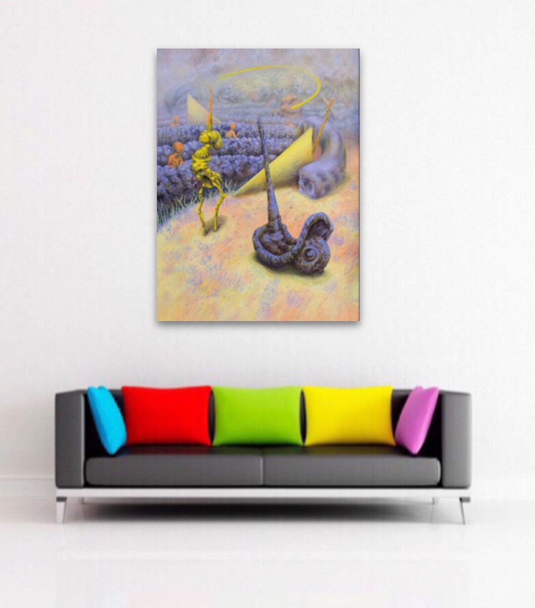 Oddities and Curiosities. Fantasy Oil Painting of Abstract Figures in ...