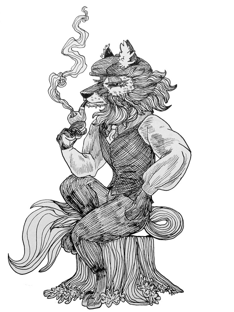 Irish Werewolf - Blank Greeting Card for Wolf-lovers - Etsy