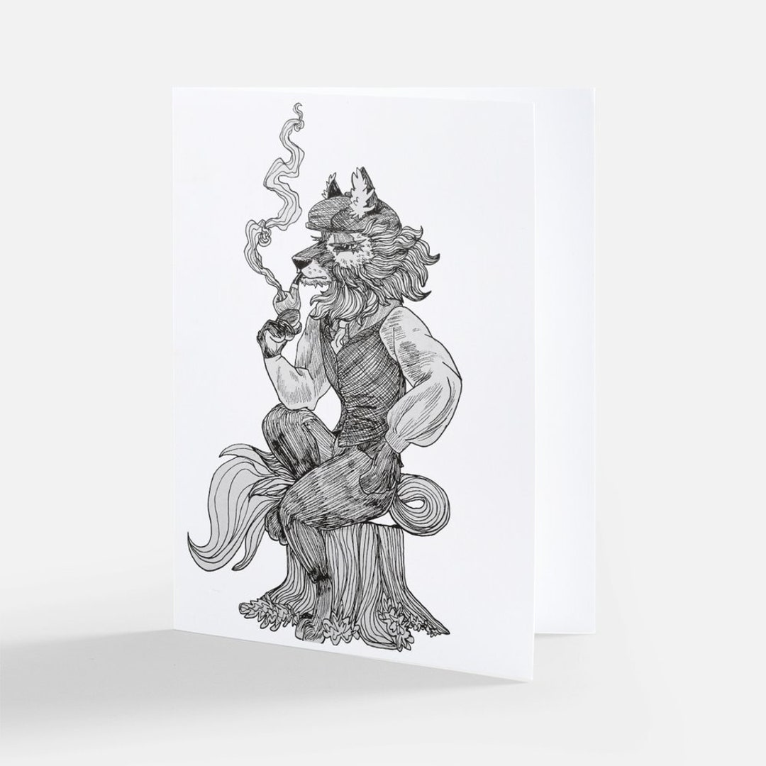 Irish Werewolf - Blank Greeting Card for Wolf-lovers - Etsy