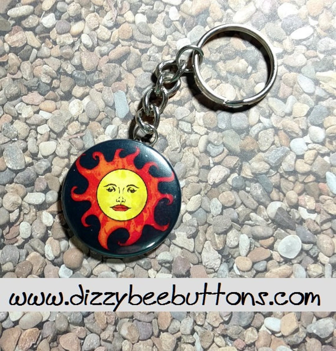 Artsy Boho Sun Keychain - Original Art - Celestial - Classic Style ...