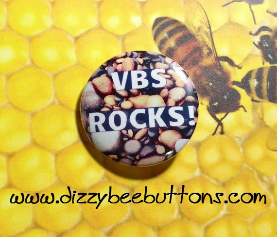VBS Rocks Vacation Bible School Rocks Bible Camp Pinback | Etsy