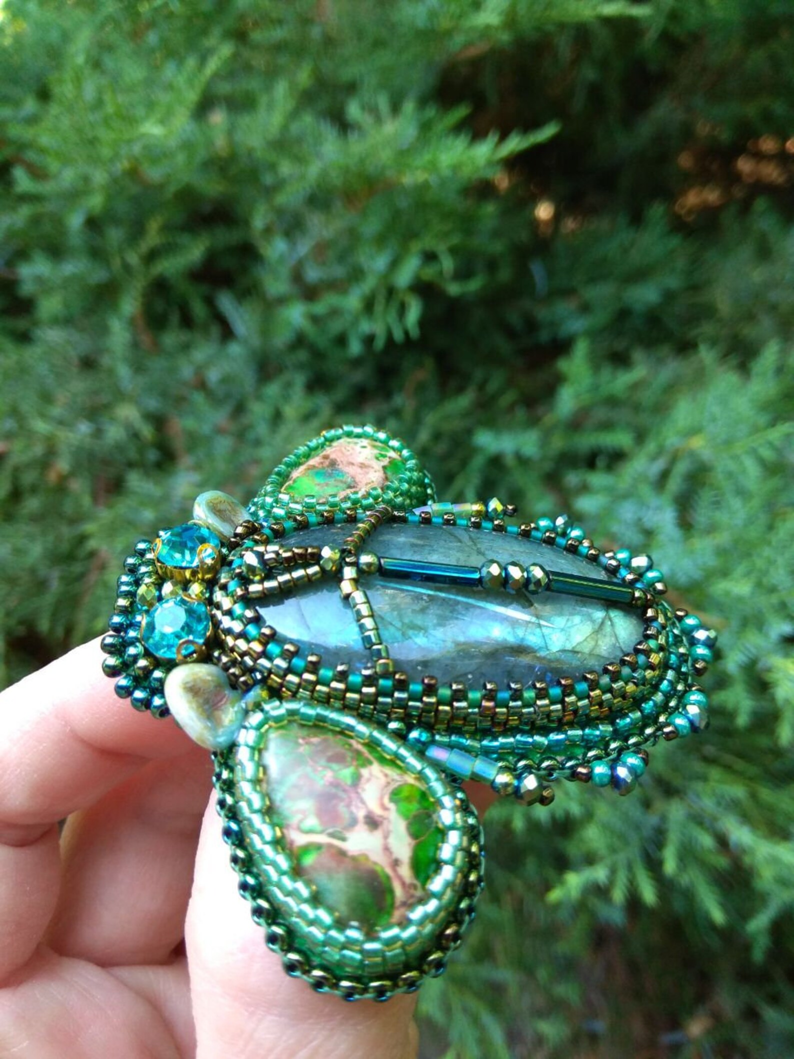 Green Bug Brooch Beetle Jewelry Fly Scarab Pin Beadwork Insect Jewelry ...