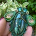 Green Bug Brooch Beetle Jewelry Fly Scarab Pin Beadwork Insect Jewelry ...