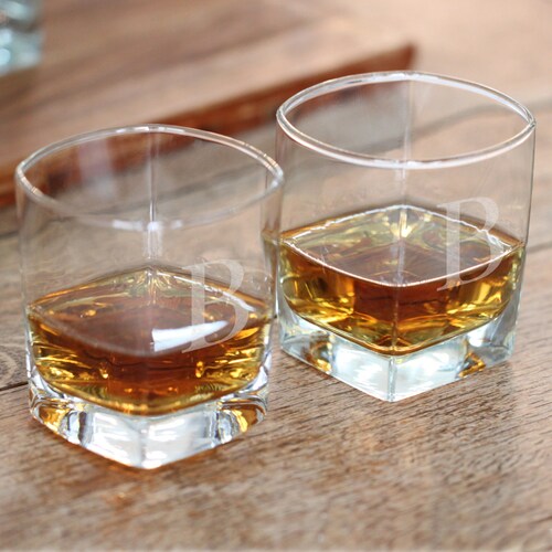 Single Rocks Glass Personalized W/ Single Initial Individual - Etsy