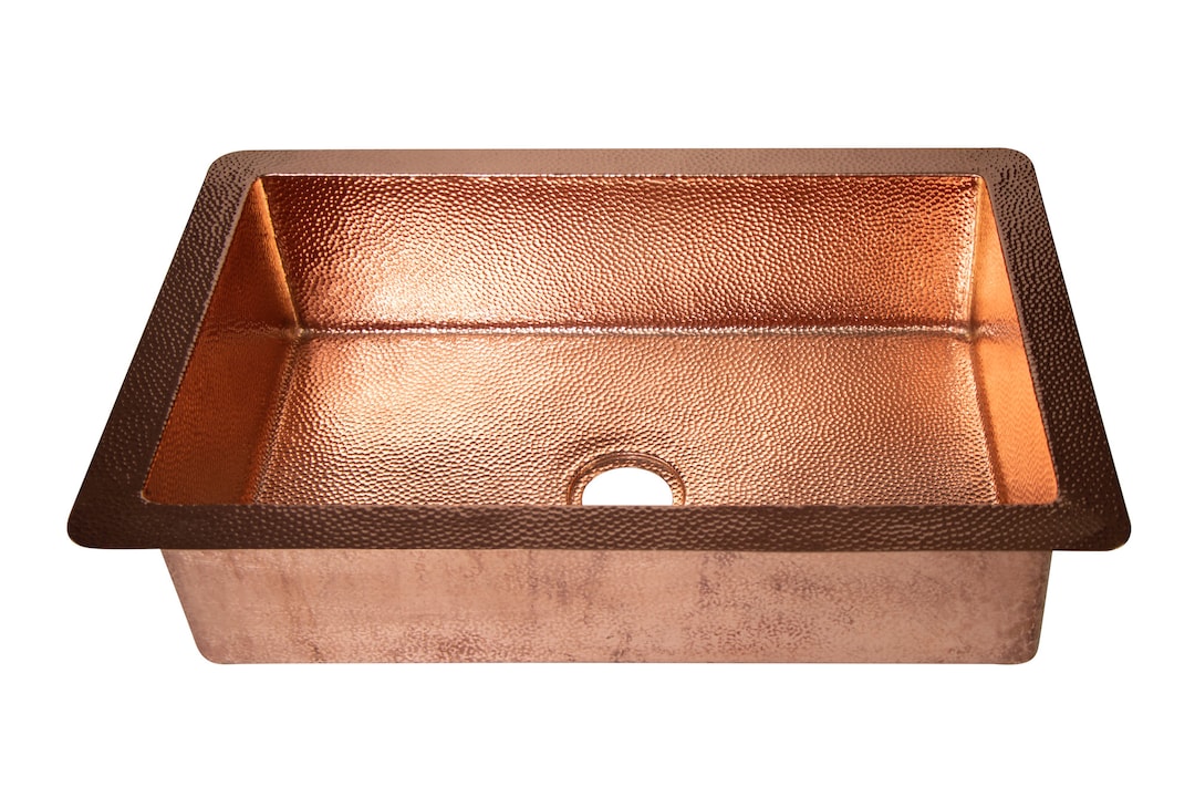 Kitchen Copper Sink - Undermount in POLISHED COPPER - Single Basin - 33 ...
