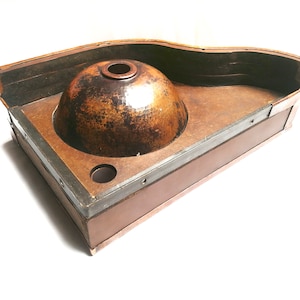 Corner Vanity Wall Mounted With Integrated 10" Round Sink and 3" Apron ...