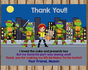 Ninja Turtles Thank You - Etsy